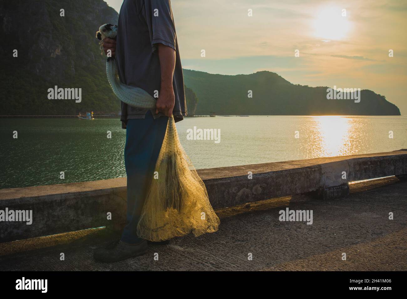 Fisher man village pier hi-res stock photography and images - Alamy