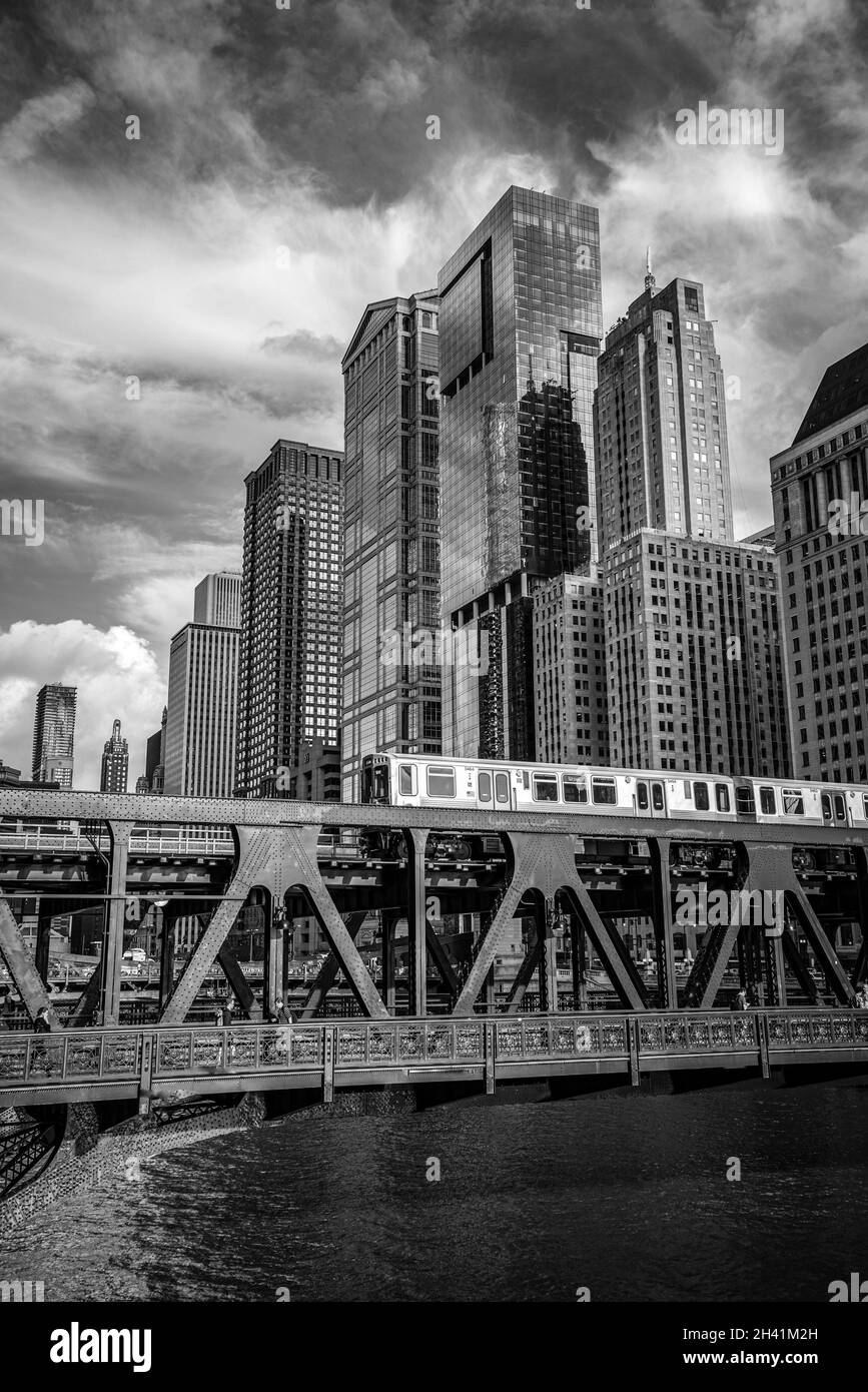 Old train bridge crossing Black and White Stock Photos & Images - Alamy