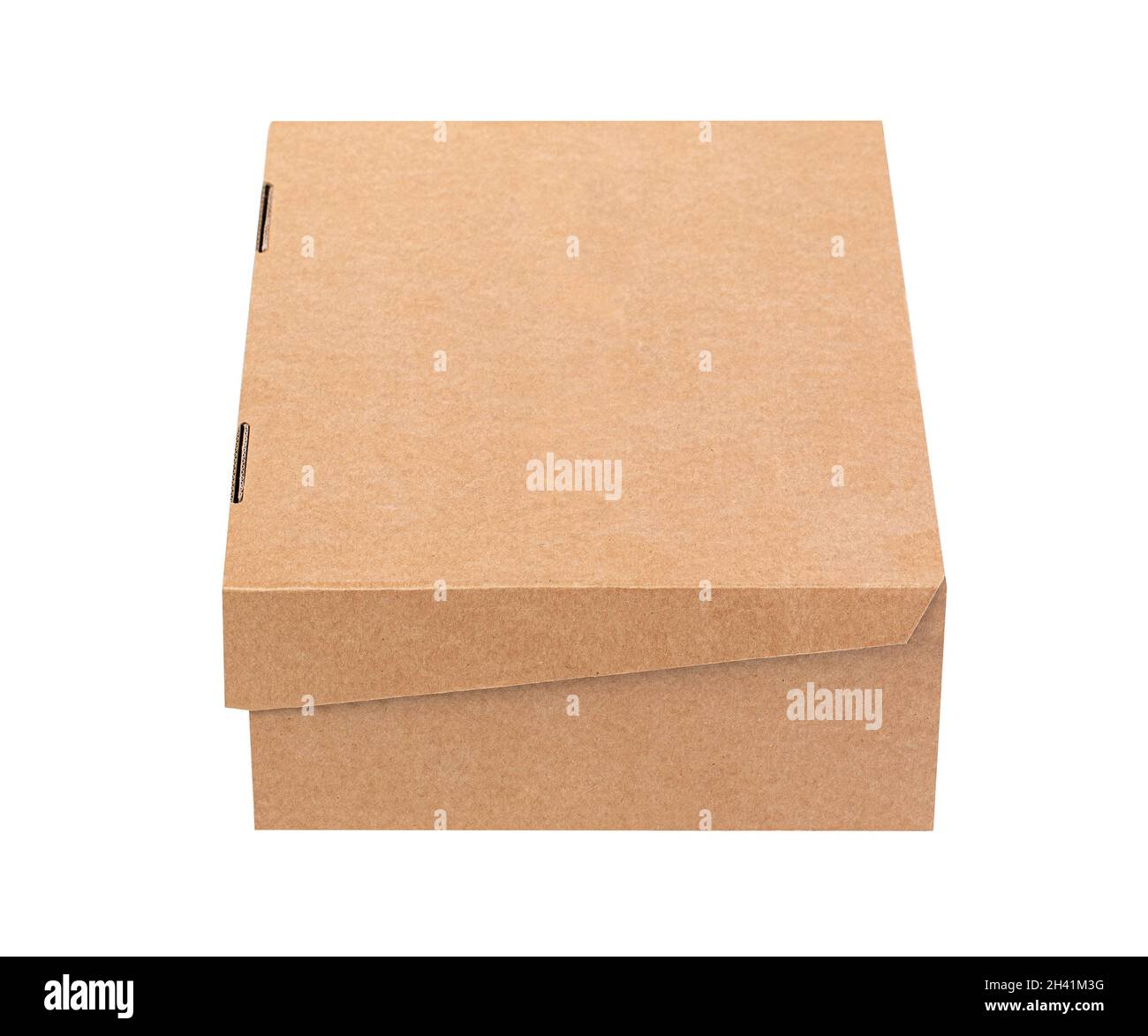 Brown kraft paper box isolated on white with clipping path Stock Photo ...