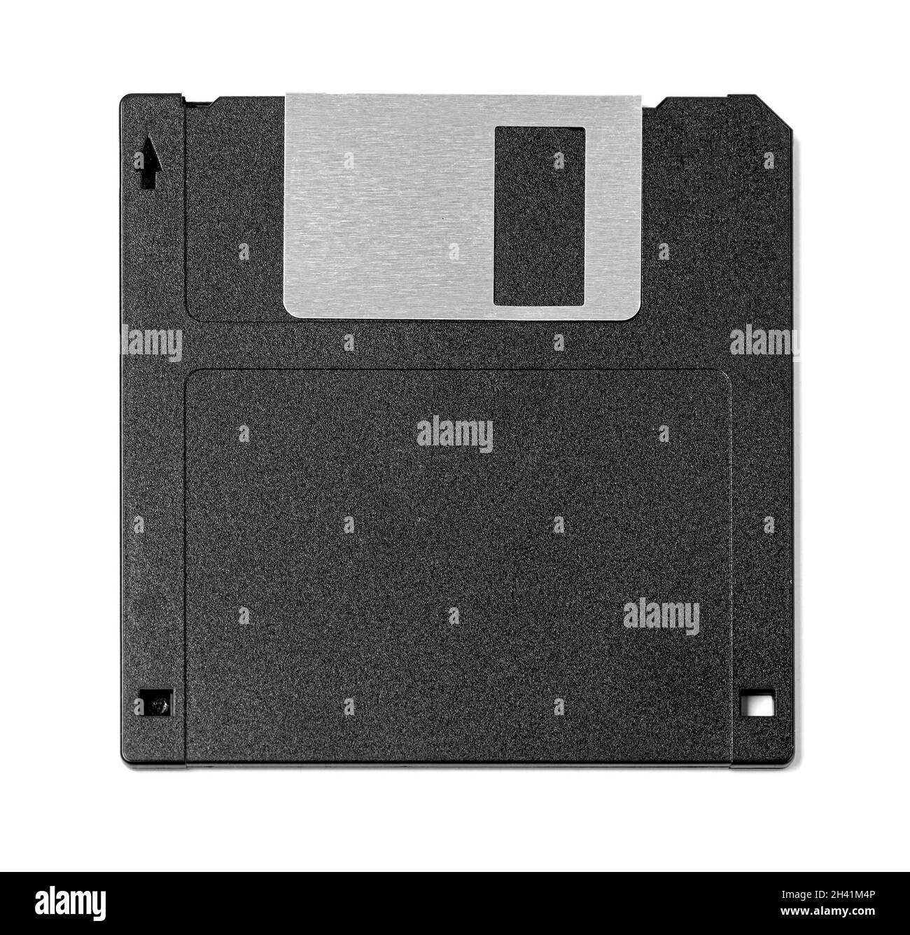 Old computer and data storage technology, black plastic magnetic floppy ...