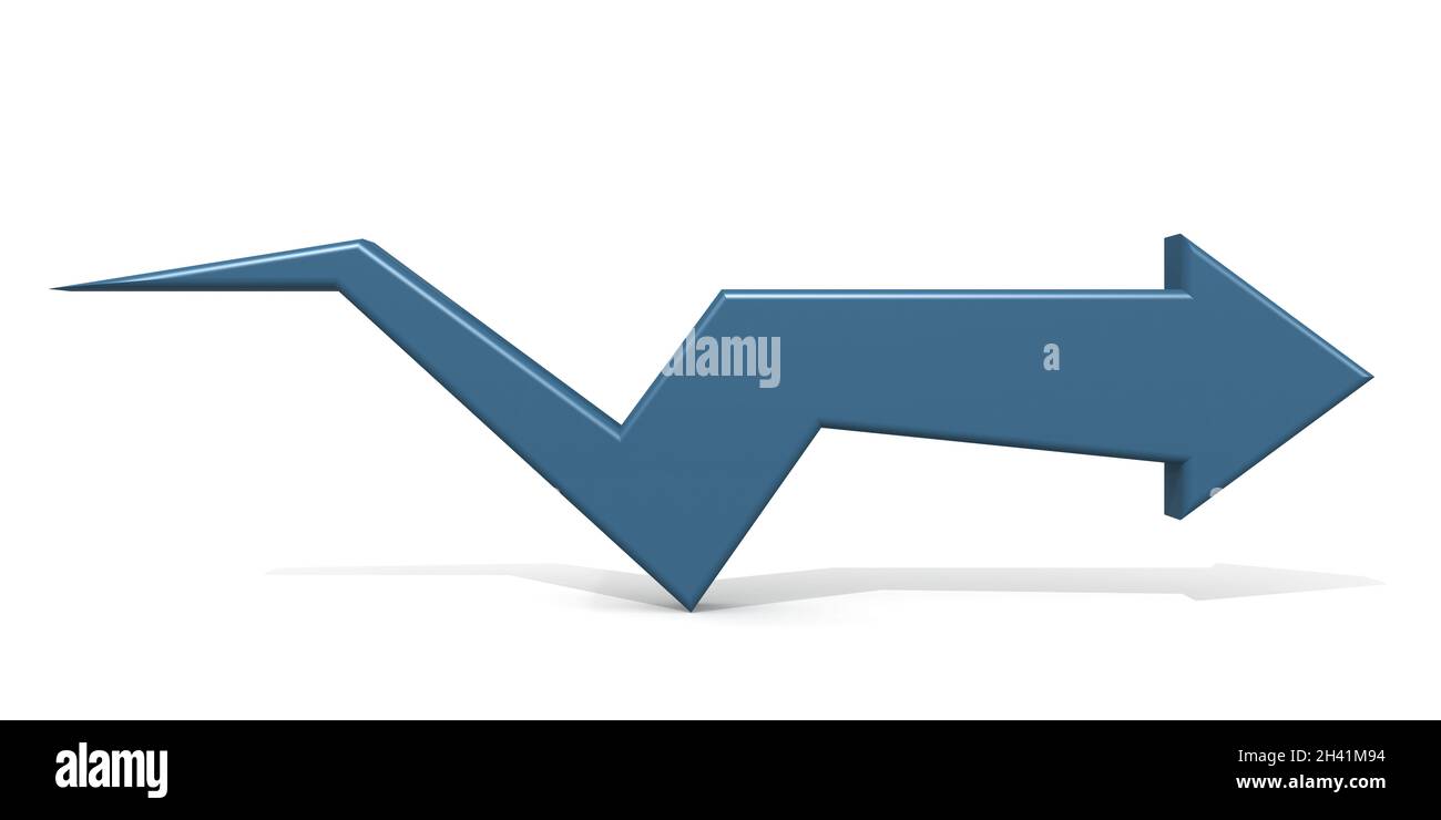 Blue forward arrow isolated on white background Stock Photo - Alamy