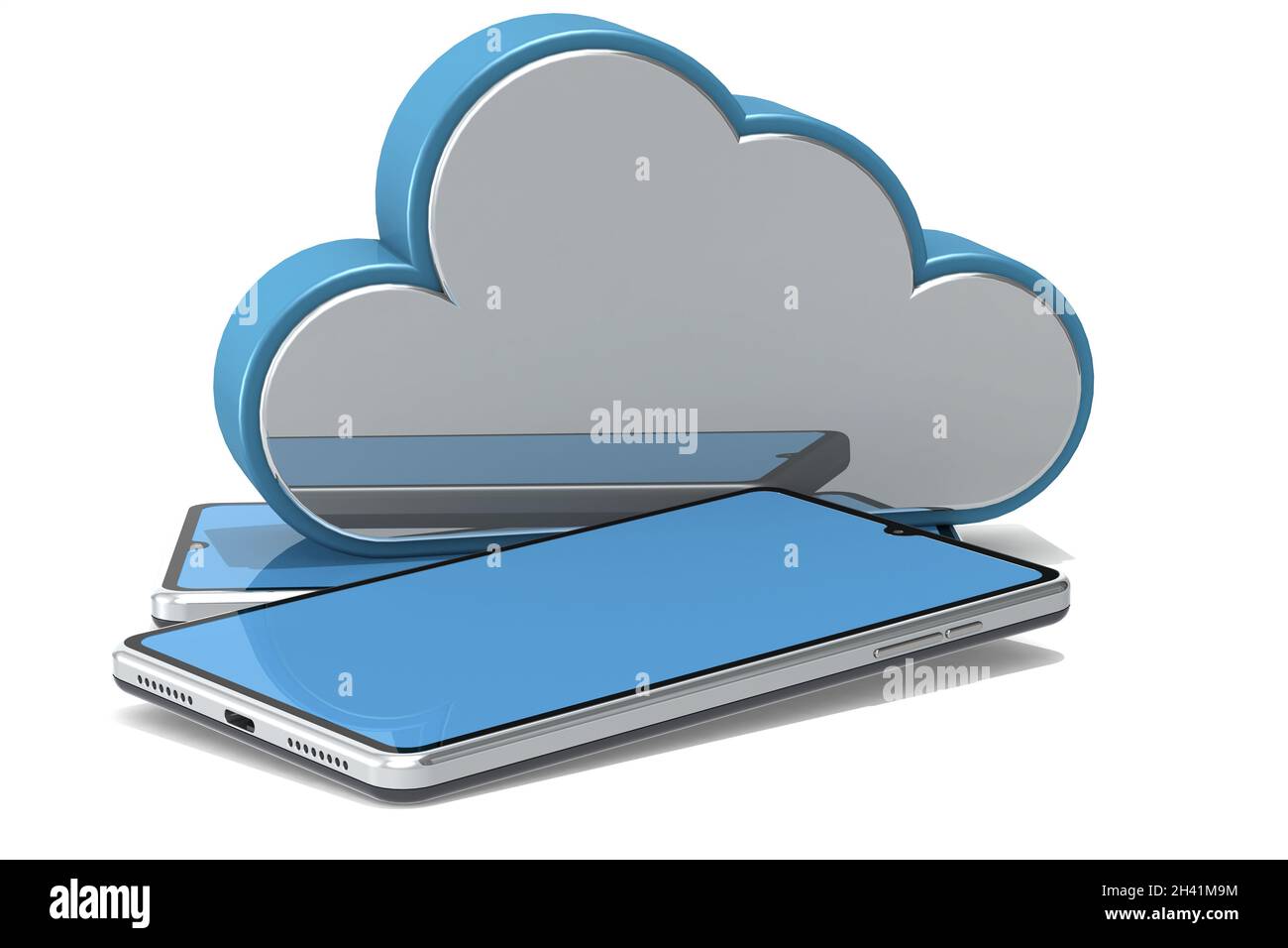 Phone data transfer mobile Cut Out Stock Images & Pictures - Alamy