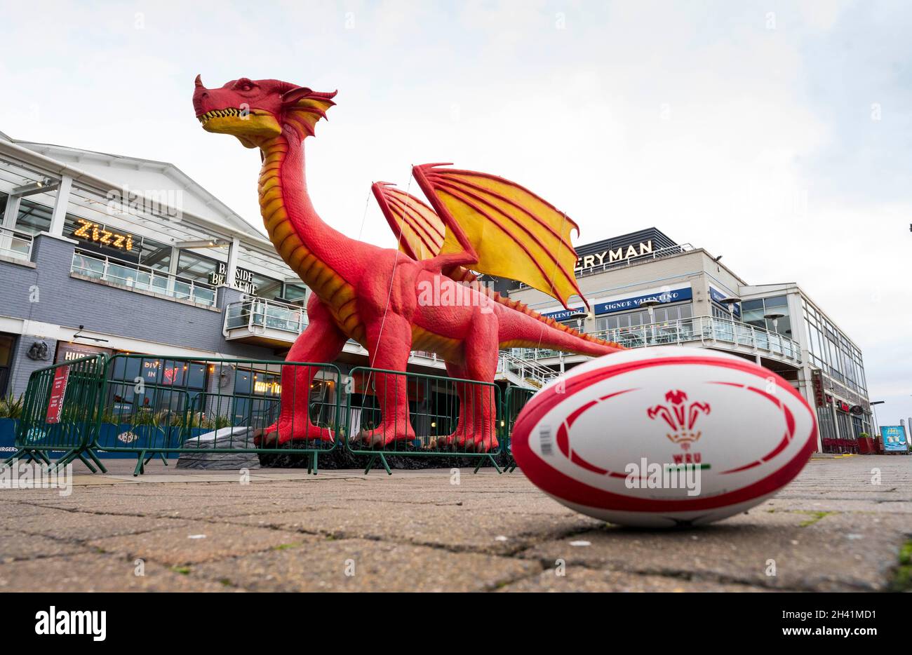 CARDIFF, WALES - OCTOBER 22: A 15-metre-long and six-metre-tall ...