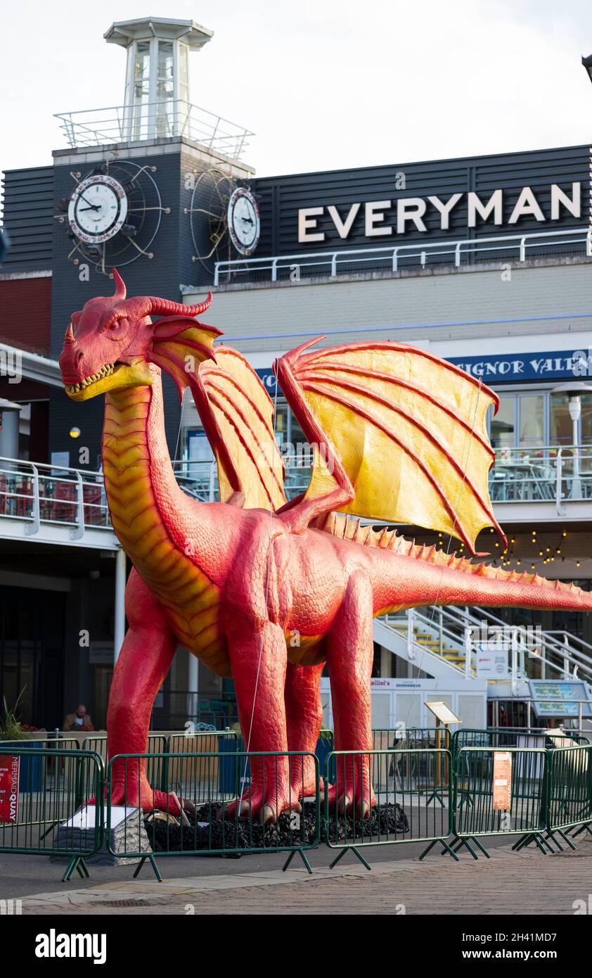 CARDIFF, WALES - OCTOBER 22: A 15-metre-long and six-metre-tall ...