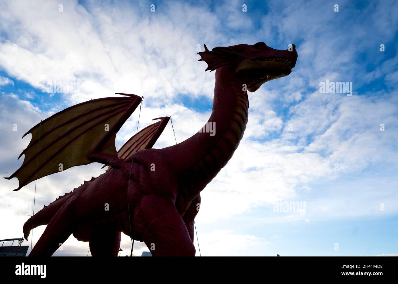 CARDIFF, WALES - OCTOBER 22: A 15-metre-long and six-metre-tall ...