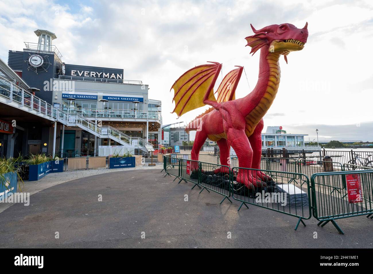 CARDIFF, WALES - OCTOBER 22: A 15-metre-long and six-metre-tall ...