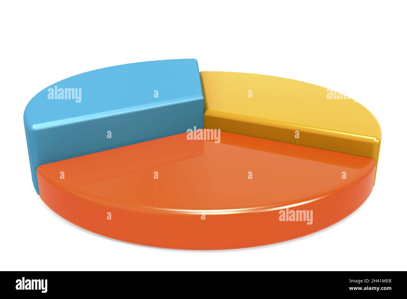 Colorful pie chart model isolated on white background Stock Photo - Alamy