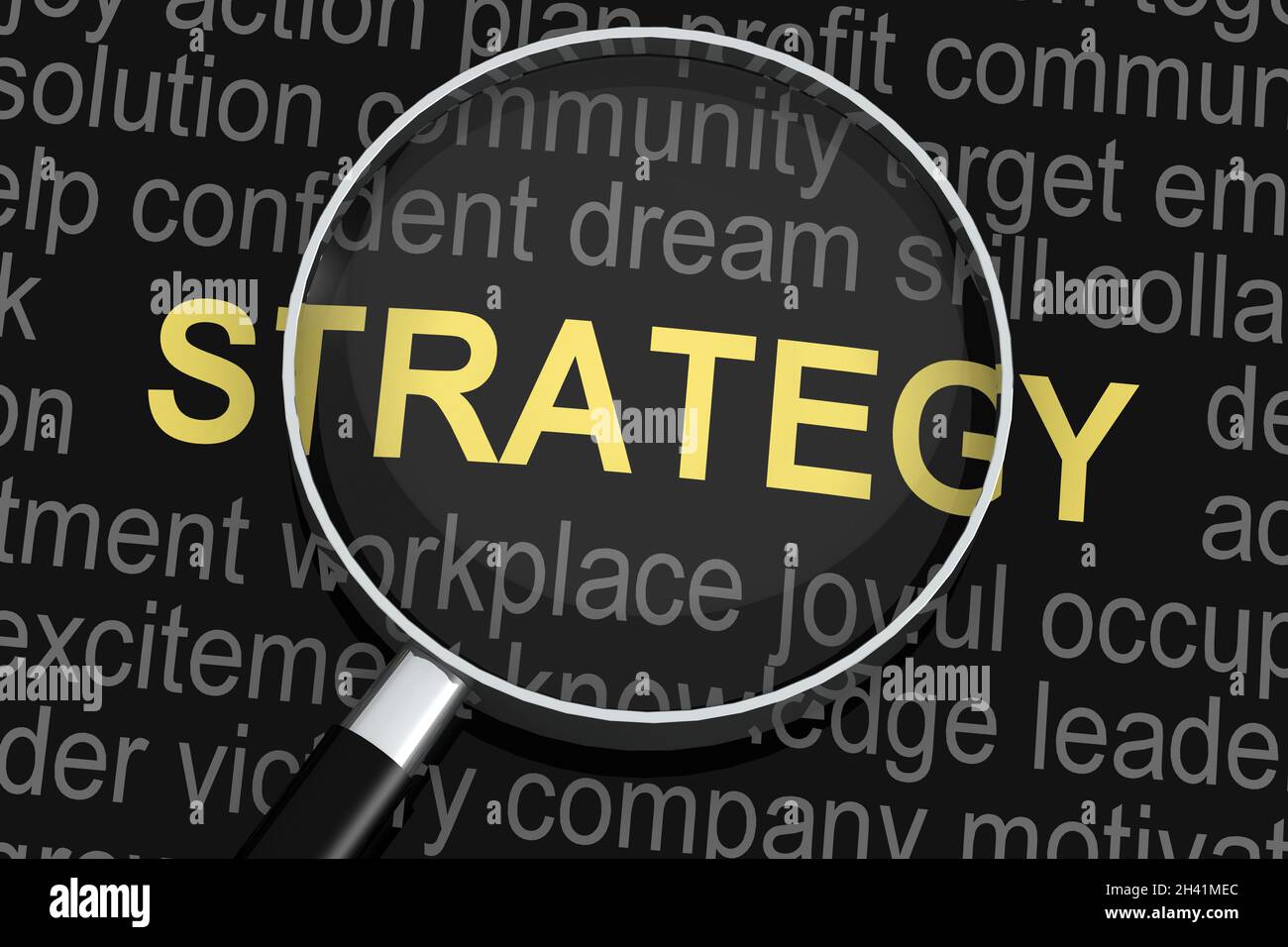 Word under magnifying glass hi-res stock photography and images - Alamy