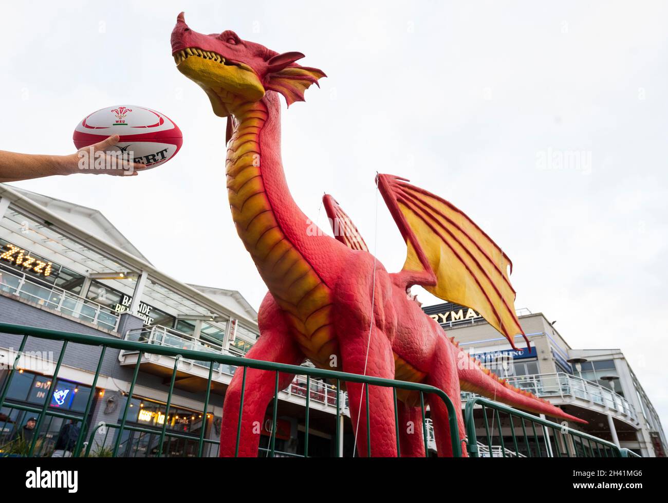 CARDIFF, WALES - OCTOBER 22: A 15-metre-long and six-metre-tall ...