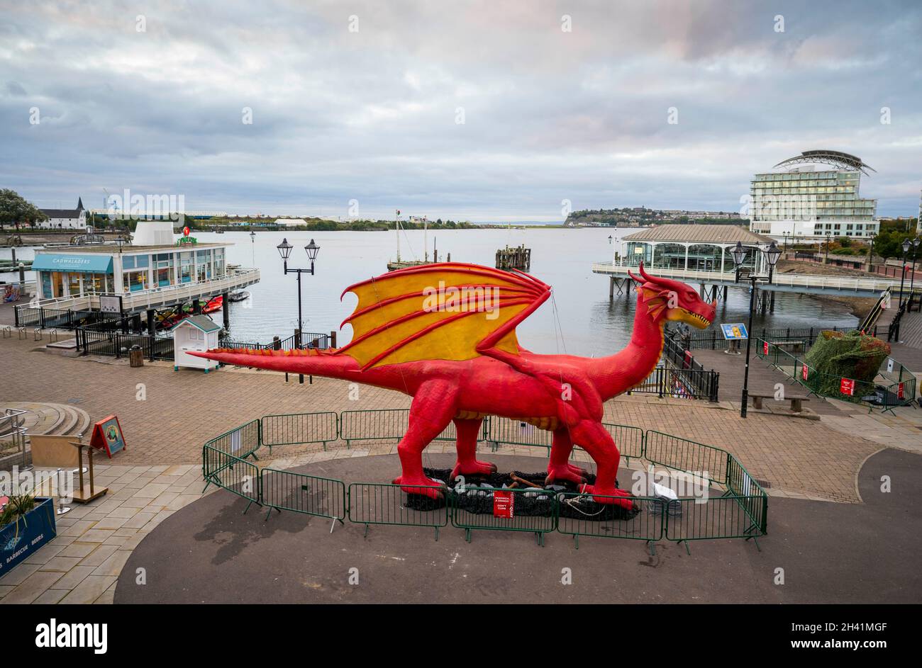 CARDIFF, WALES - OCTOBER 22: A 15-metre-long and six-metre-tall ...