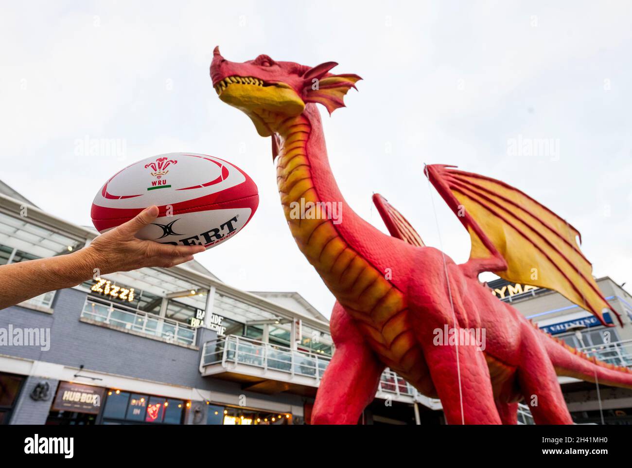CARDIFF, WALES - OCTOBER 22: A 15-metre-long and six-metre-tall ...