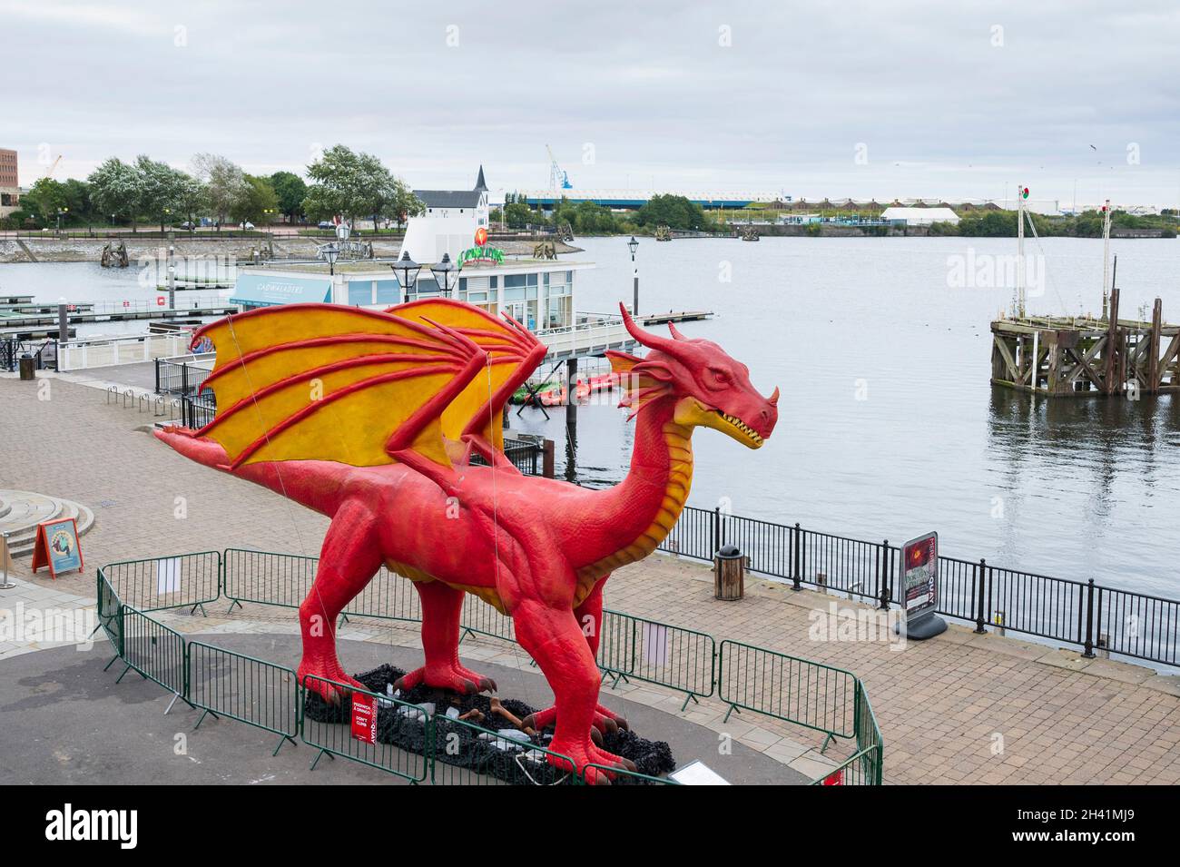 CARDIFF, WALES - OCTOBER 22: A 15-metre-long and six-metre-tall ...