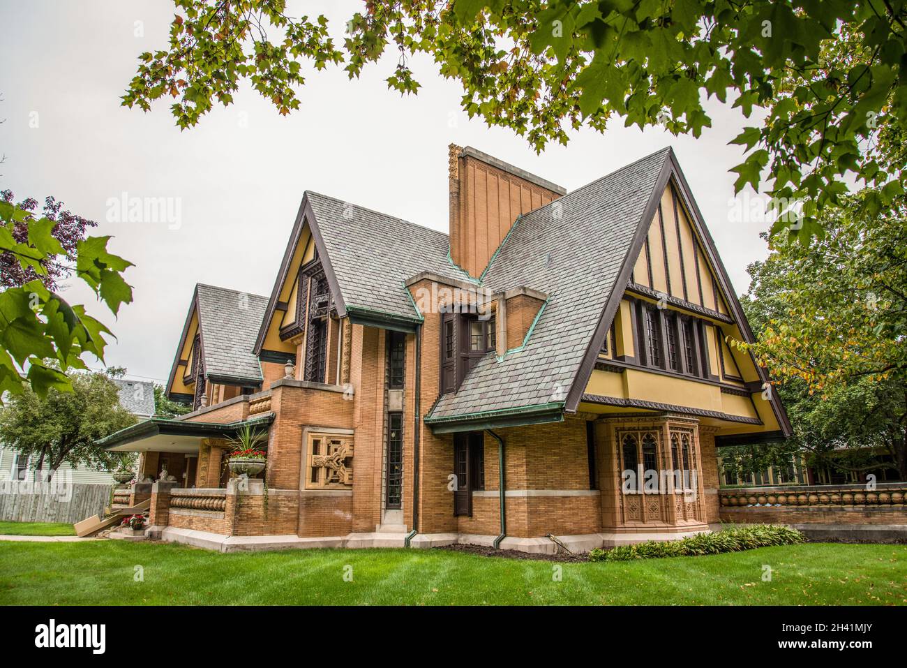 Nathan G. Moore house of famous architect Frank Lloyd Wright in Oak ...