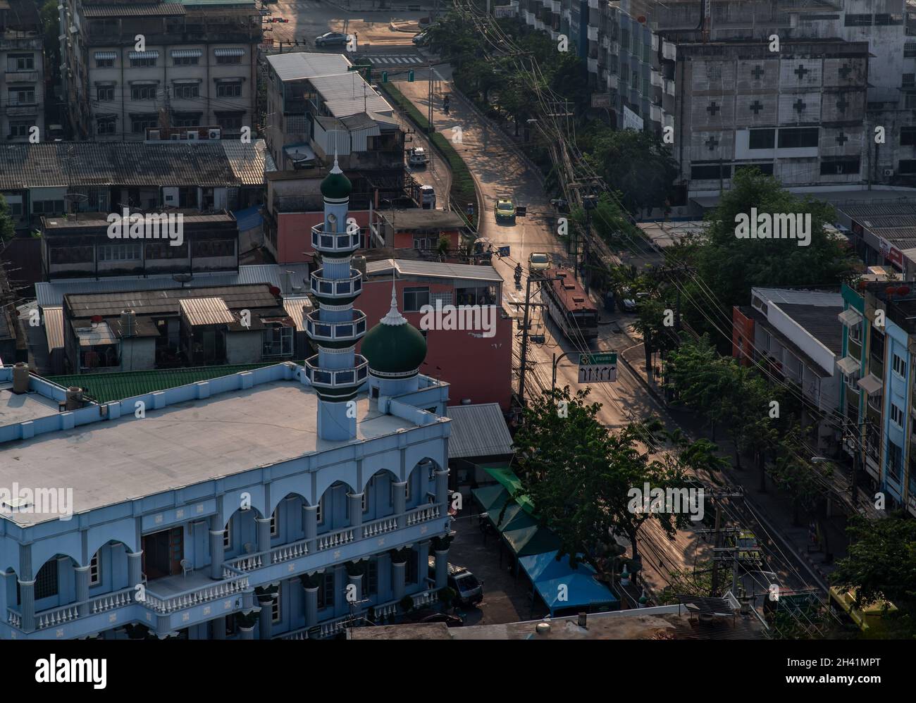 Bangkok, Thailand - Jan 18, 2020 : Aerial view of Assalafiyah Mosque ...