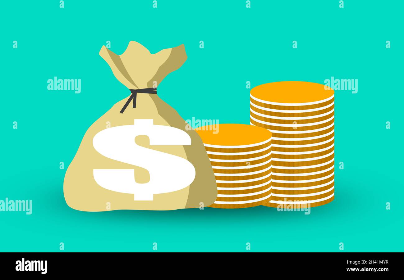 Money bag with dollar sign Stock Photo - Alamy