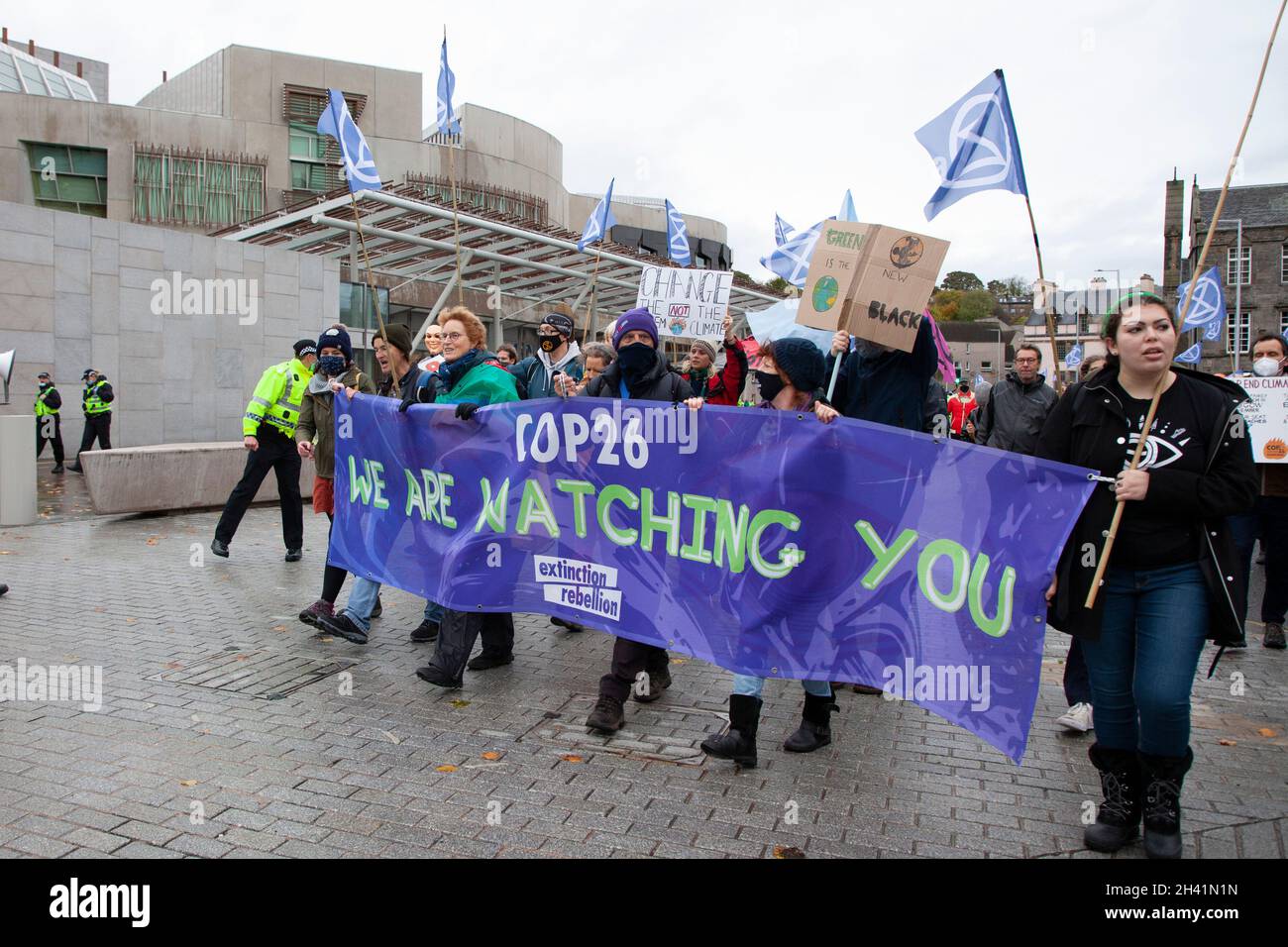 Edinburgh city centre, The Cop26 Activist march. Scotland, UK. 31 ...