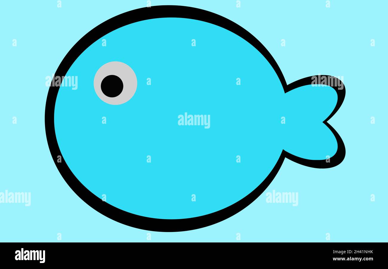 Simple icon cute fish hi-res stock photography and images - Alamy