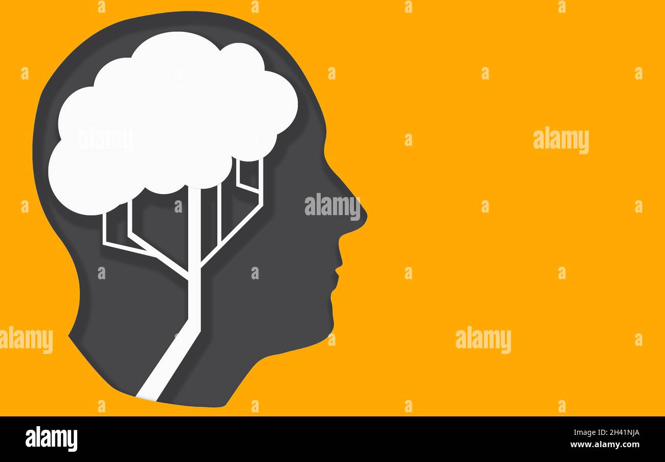 Human head and tree illustration hi-res stock photography and images ...