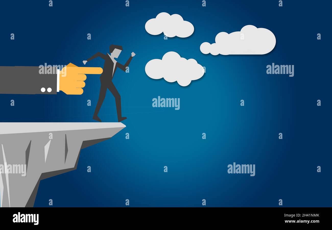 Pushed to the edge illustration hi-res stock photography and images - Alamy