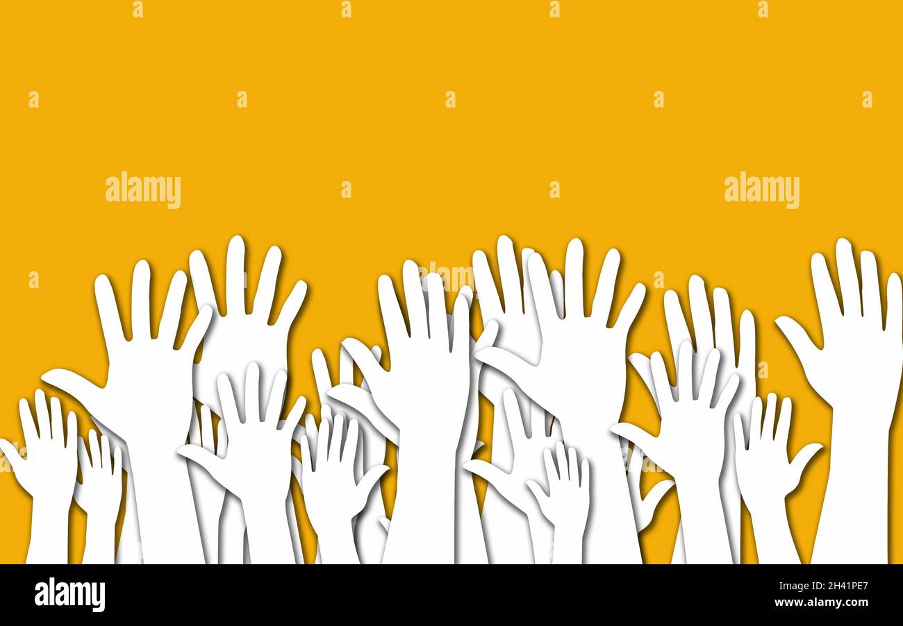 Raised up hands hi-res stock photography and images - Alamy