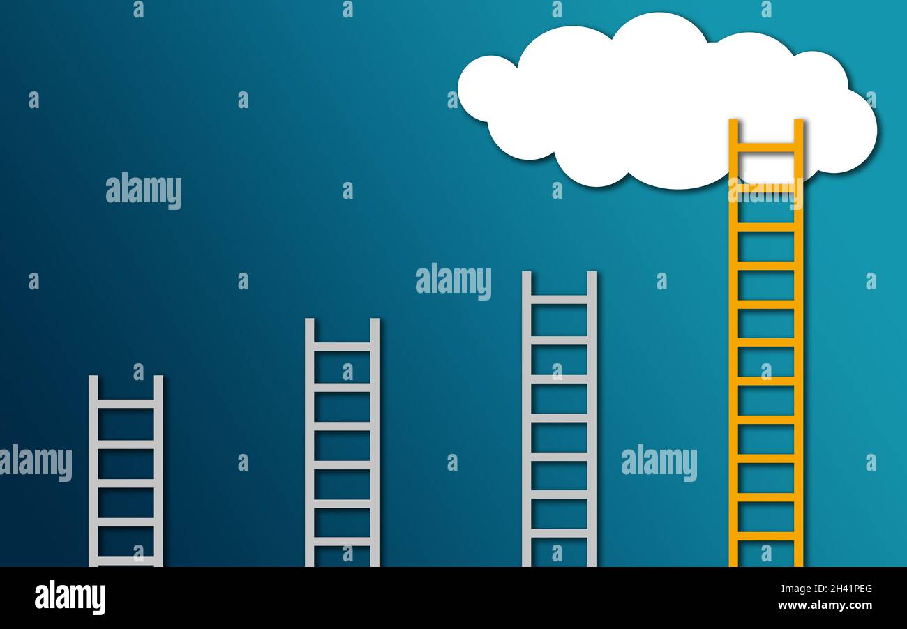 Ladder to the cloud hi-res stock photography and images - Alamy