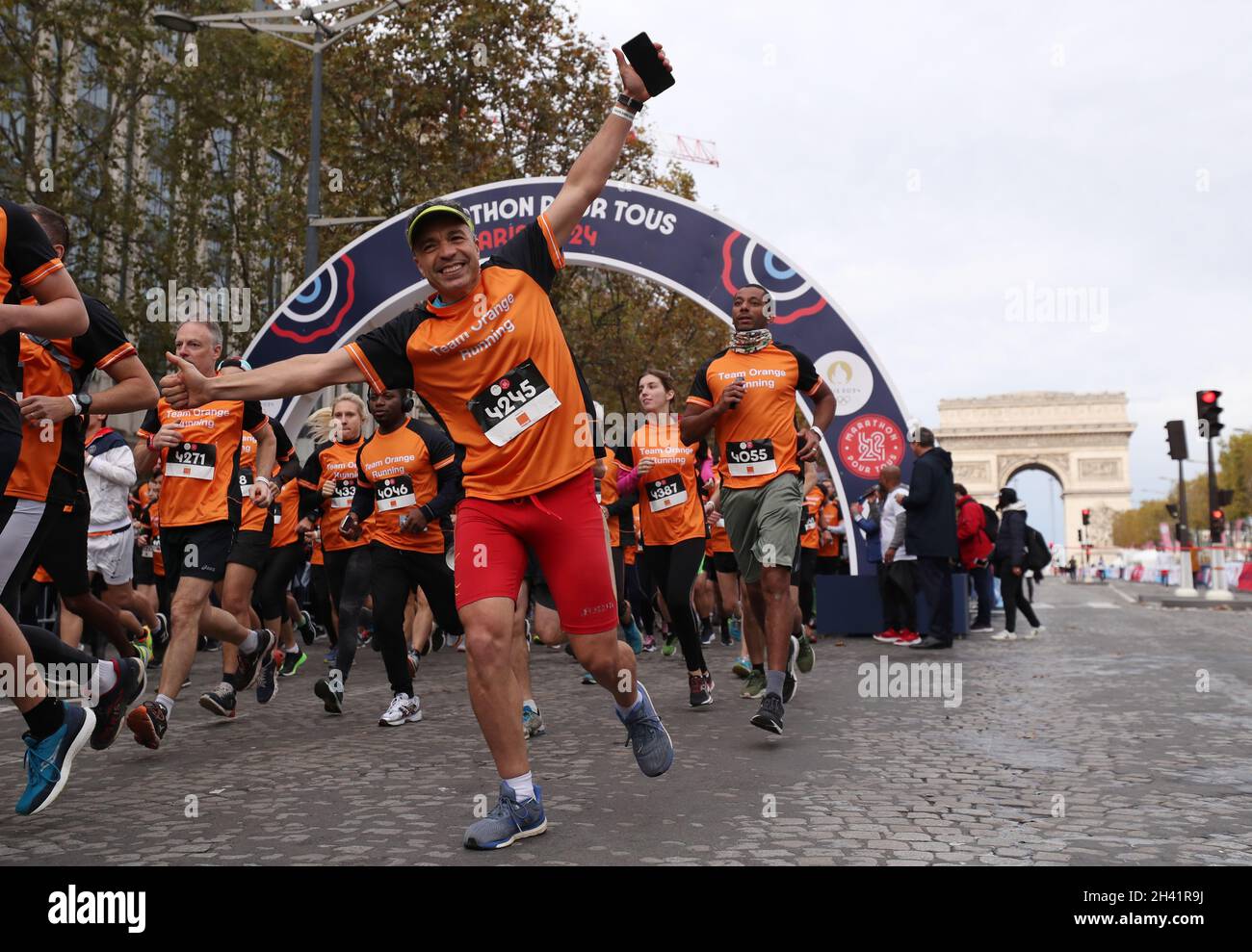 Paris, France. 31st Oct, 2021. Participants compete during the J-1000 ...