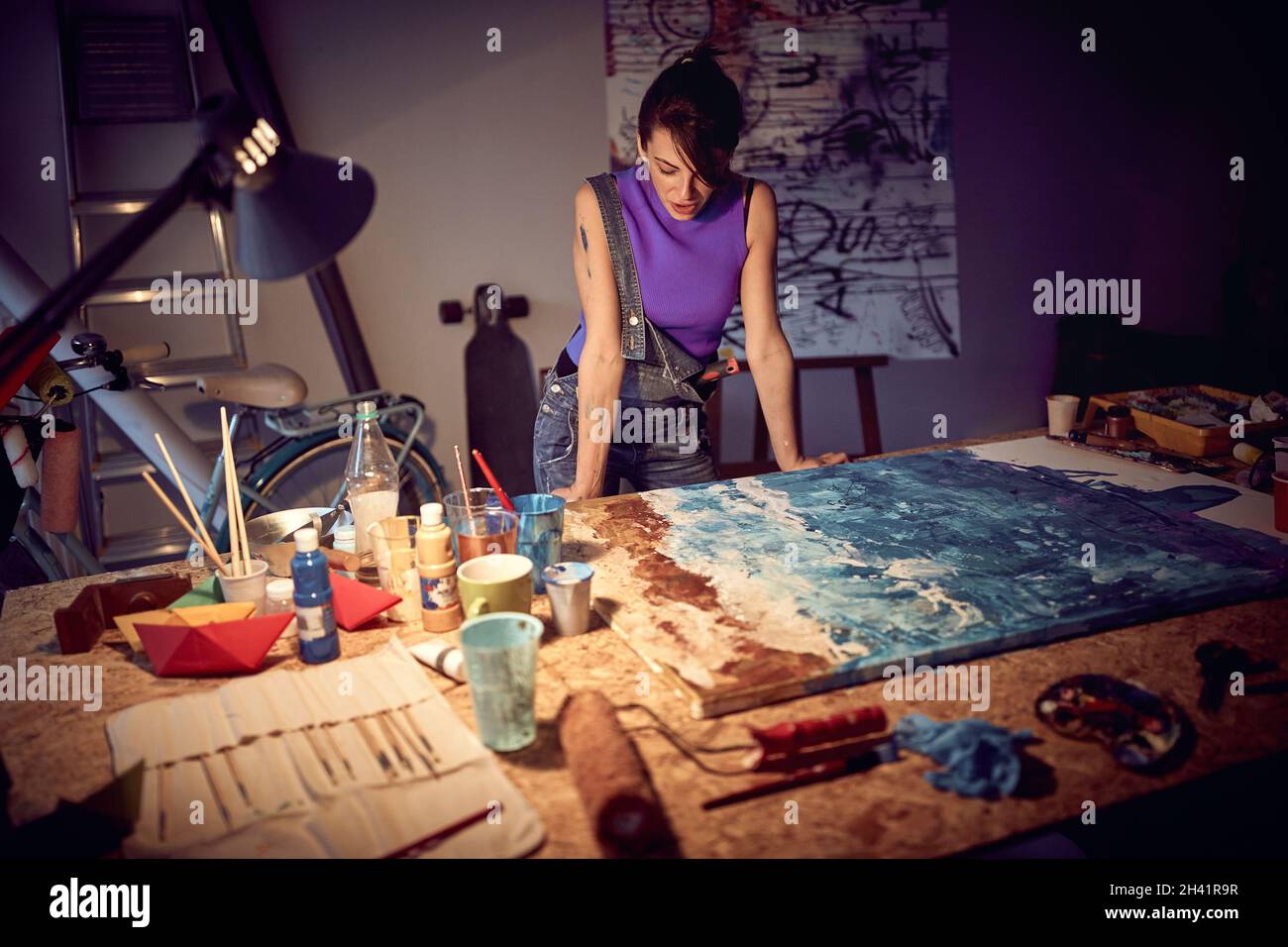 Observing a painter hi-res stock photography and images - Alamy