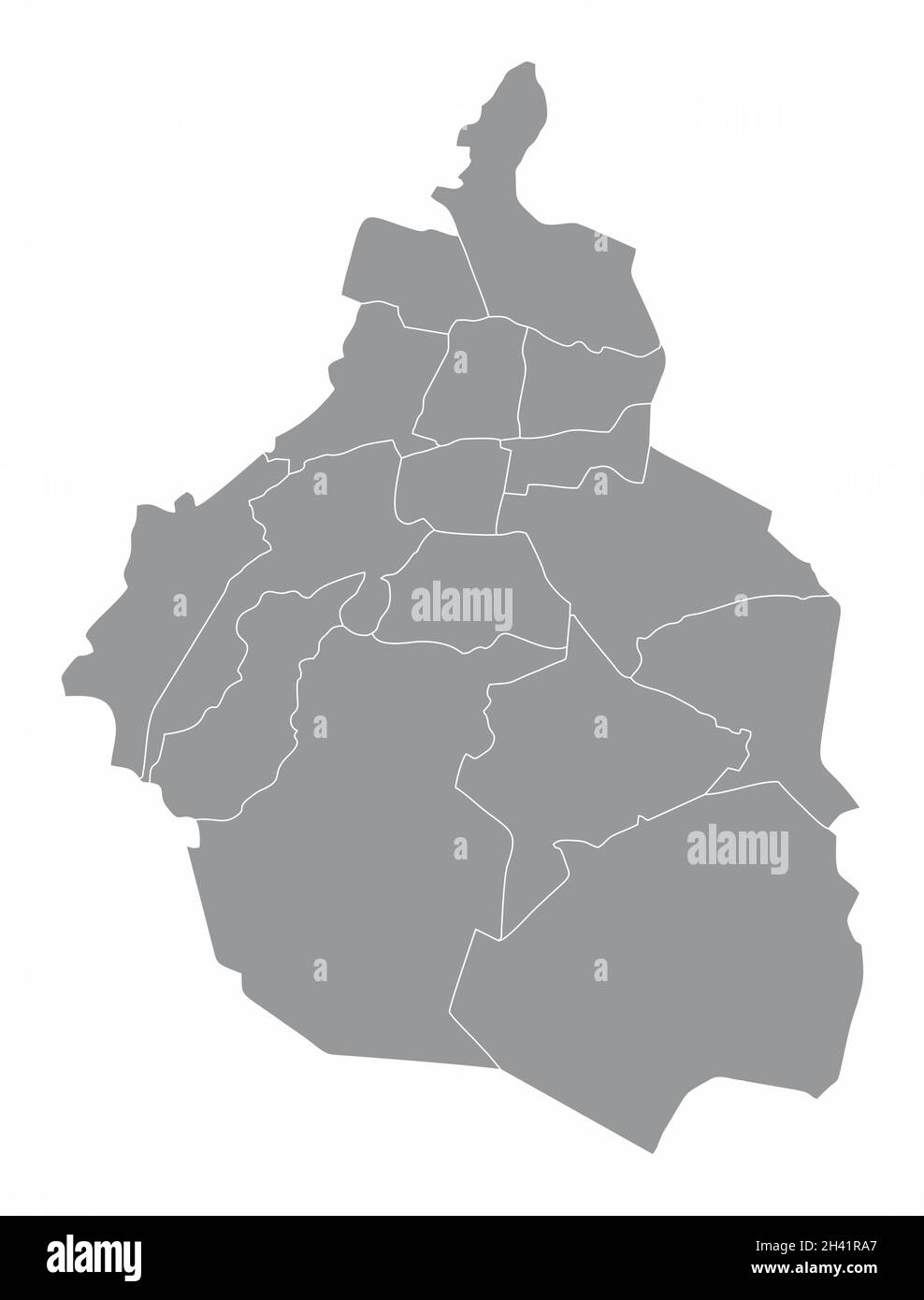 Mexico political map border Cut Out Stock Images & Pictures - Alamy