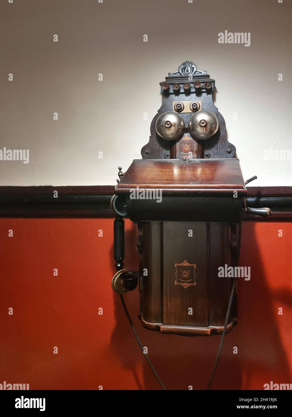 WALL TELEPHONE Jydsk Telefon-Aktieselskab, early 20th century Stock ...