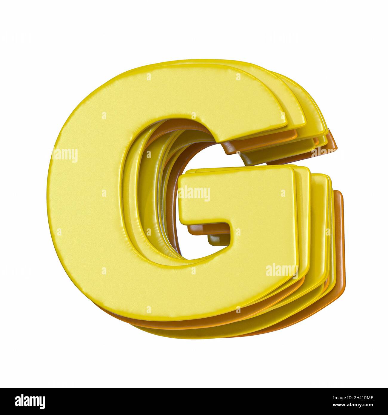 Illustration yellow bold alphabet Cut Out Stock Images & Pictures - Alamy