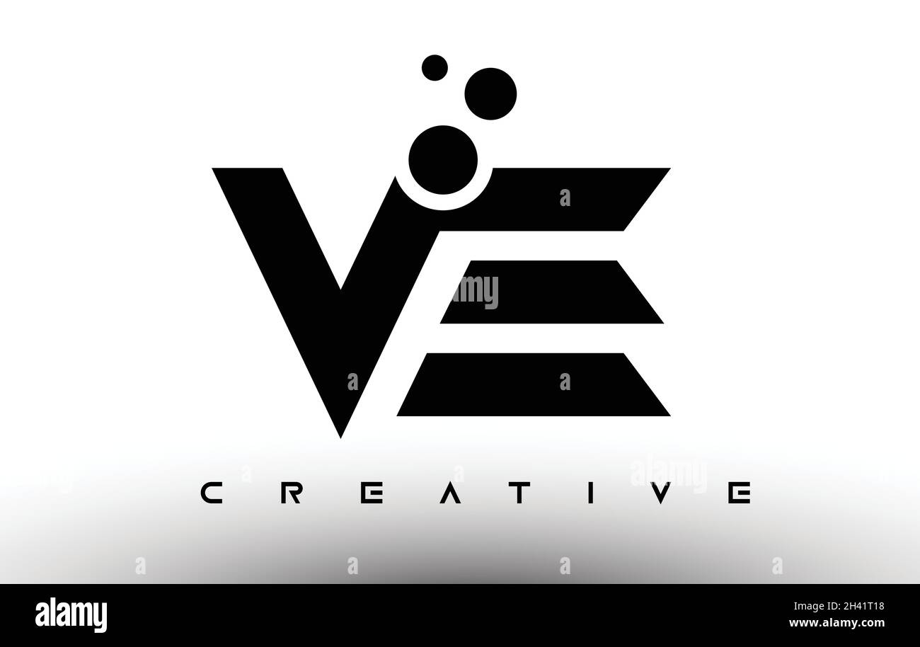 VE Elegant Letter Logo Design. VE Letter Icon with Creative Look Vector ...