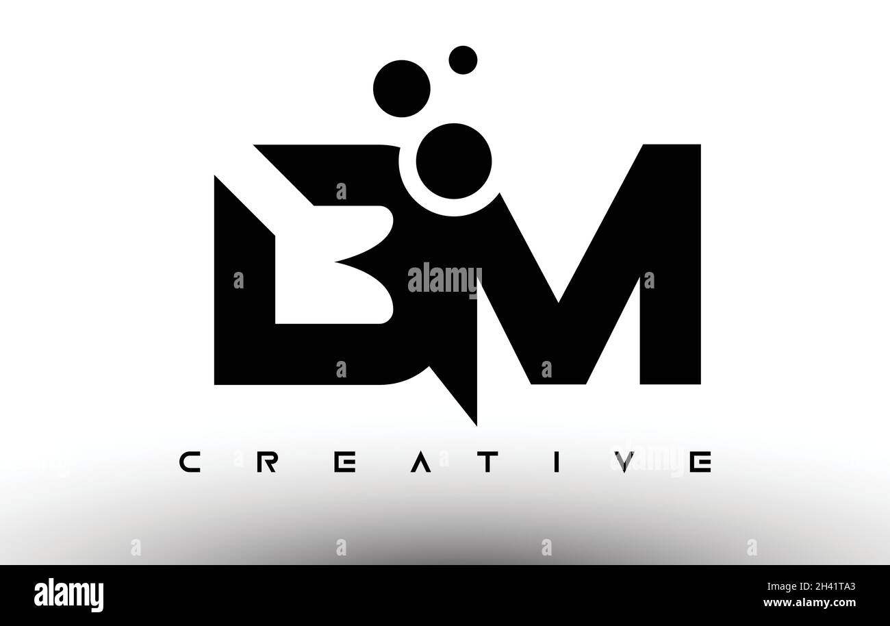 BM Elegant Letter Logo Design. BM Letter Icon with Creative Look Vector ...