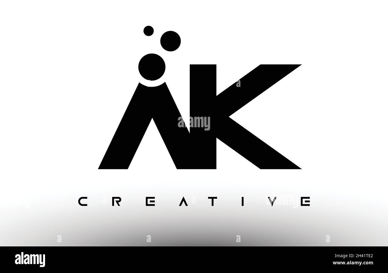 AK Elegant Letter Logo Design. AK Letter Icon with Creative Look Vector ...
