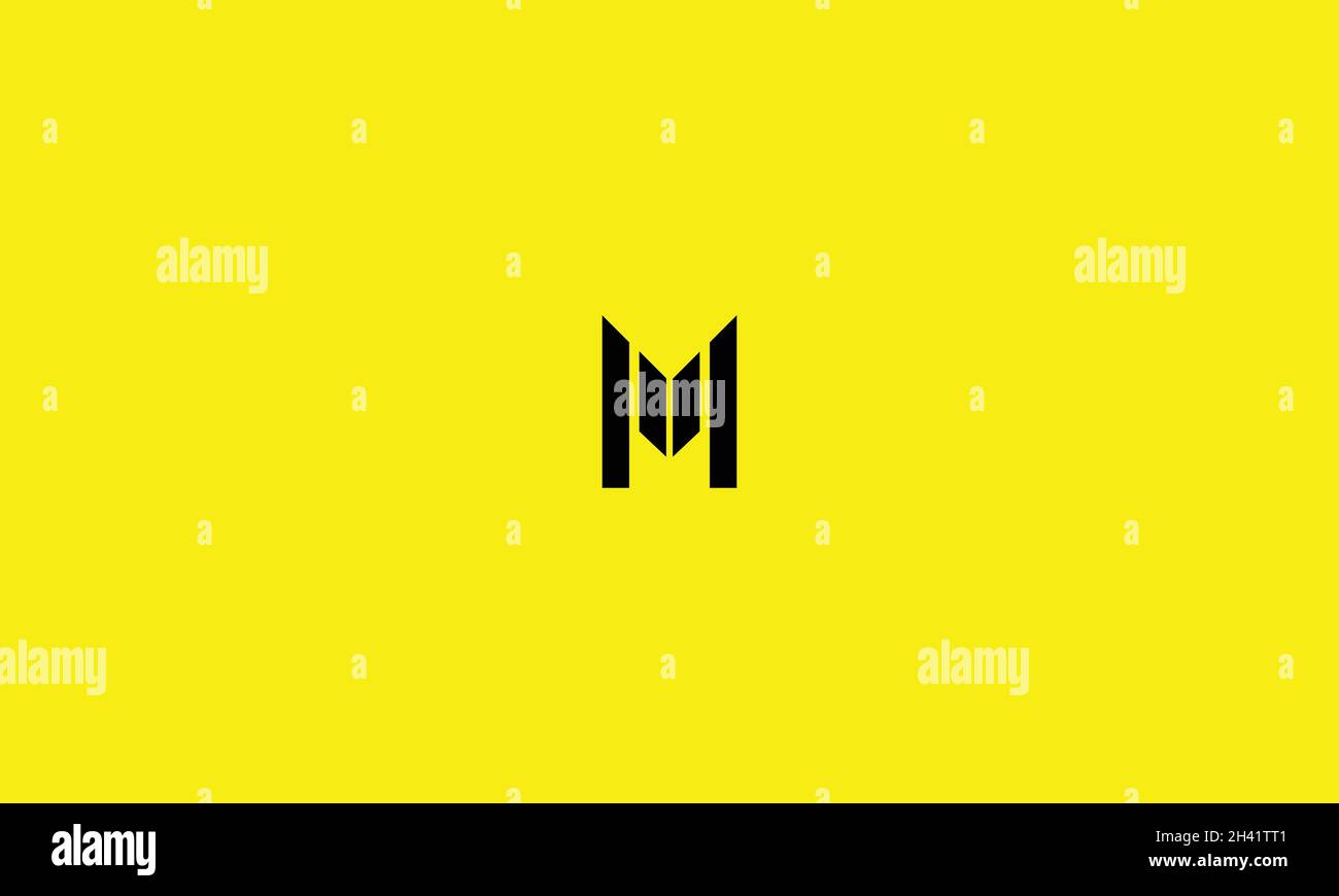 LETTER M LOGO DESIGN WITH LINE ART FOR ILLUSRATION USE Stock Vector ...