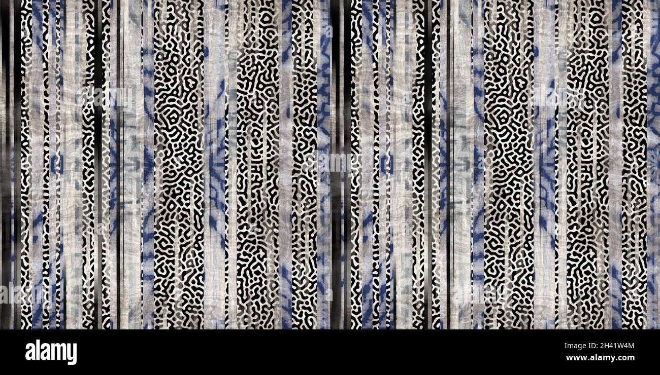 Seamless tribal ethnic stripe grungy border surface pattern design for ...