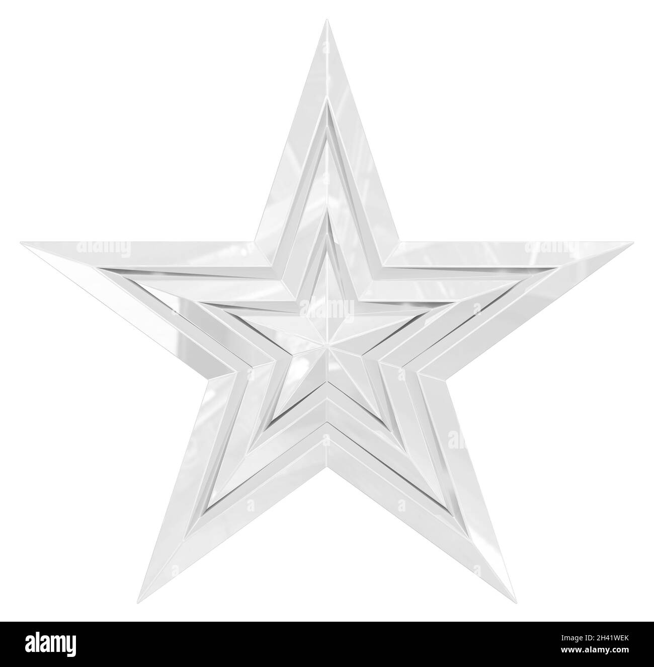 5 point star - Christmas Star - white single isolated on white ...