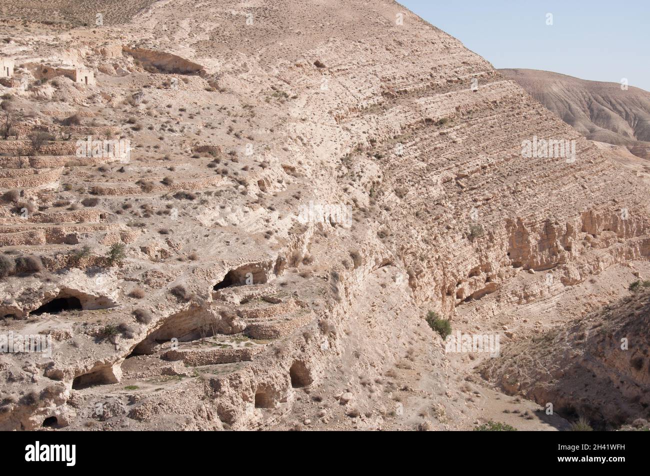 Caves in the Rocks, Ash Shubak, Jordan, Middle East Stock Photo - Alamy
