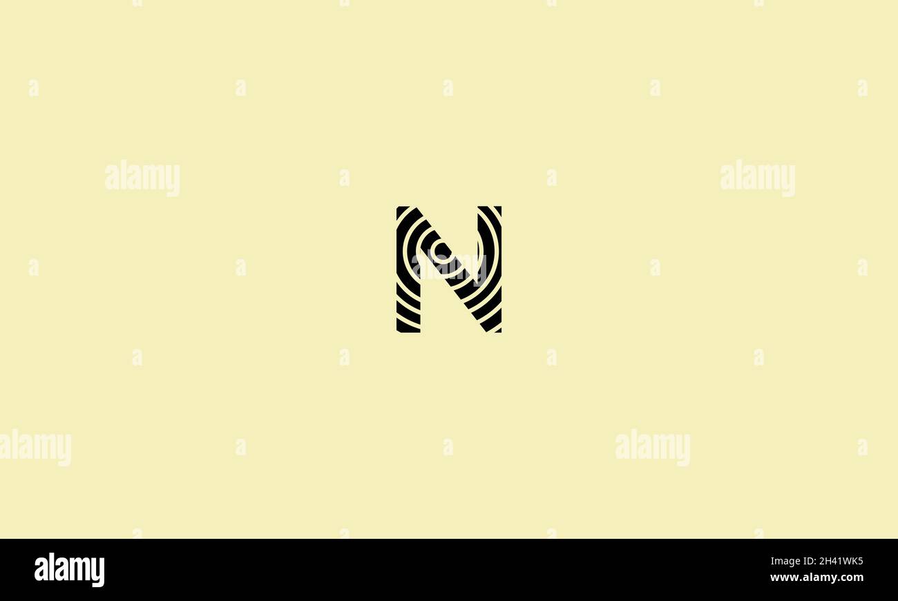 LETTER N LOGO DESIGN WITH NEGATIVE SPACE EFFECT FOR ILLUSTRATION USE ...
