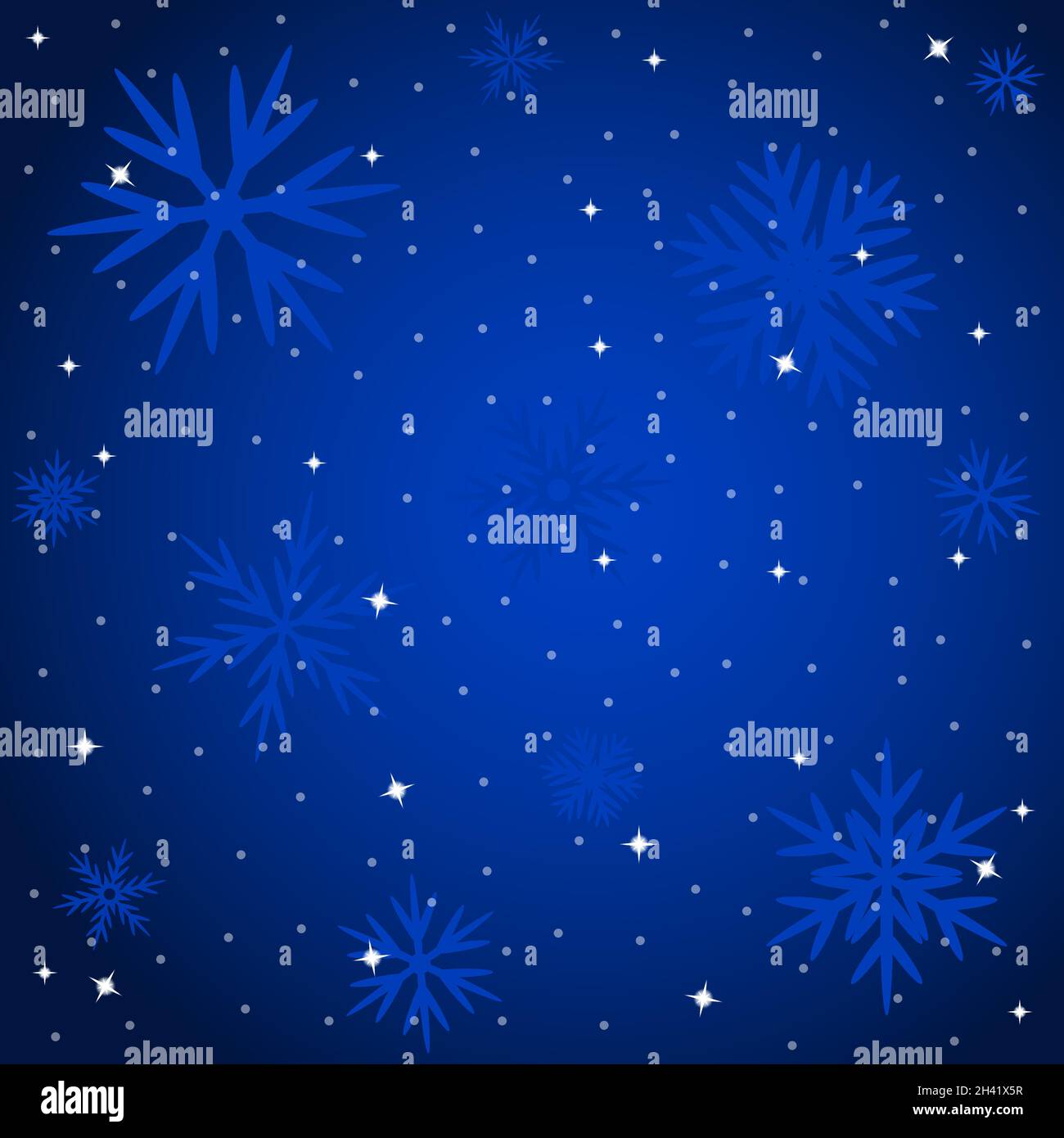 Christmas blue background with snowflakes Stock Vector Image & Art - Alamy
