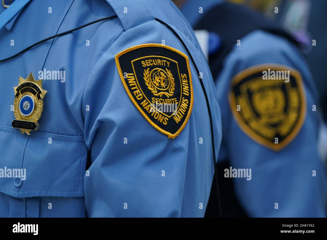 Badges and insignia of United Nations security staff in the Scottish ...