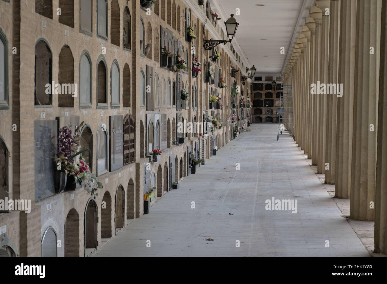 view of a cemetery Stock Photo - Alamy