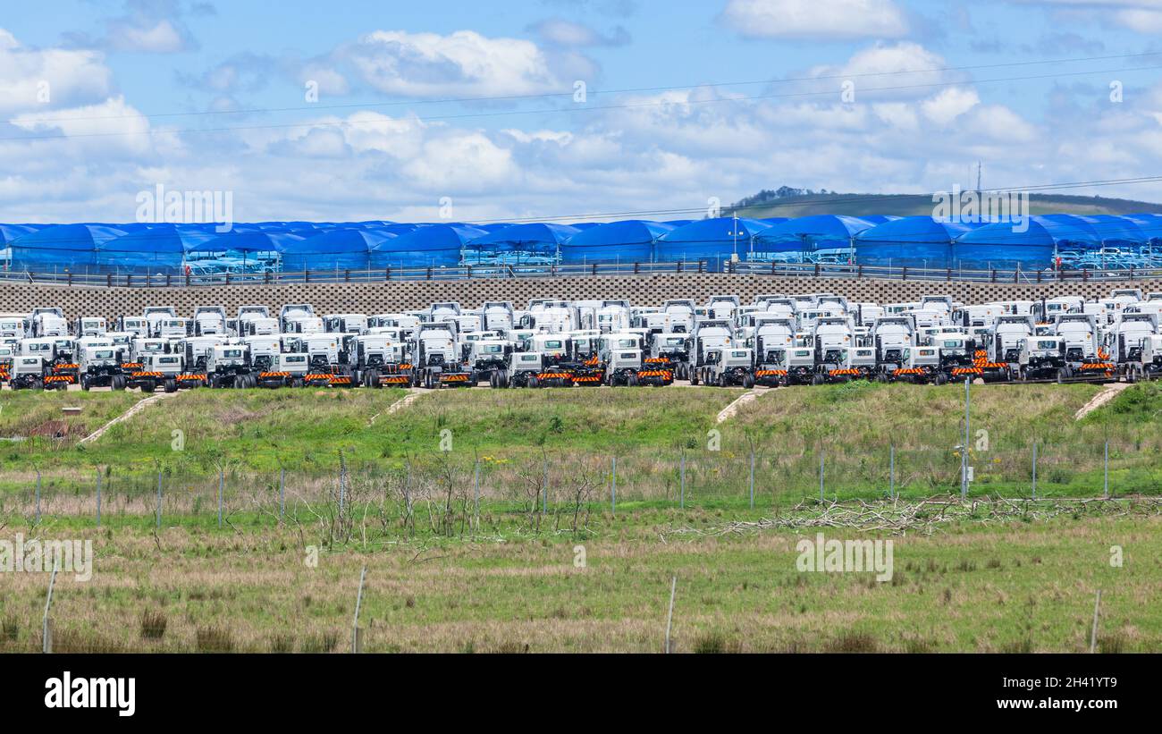 New trucks commercial parked hundred vehicles or more in outdoor ...