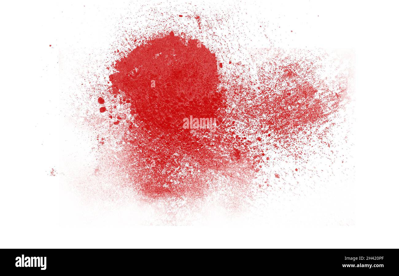 different sets of red powder isolated on a white background. pack of 5 ...