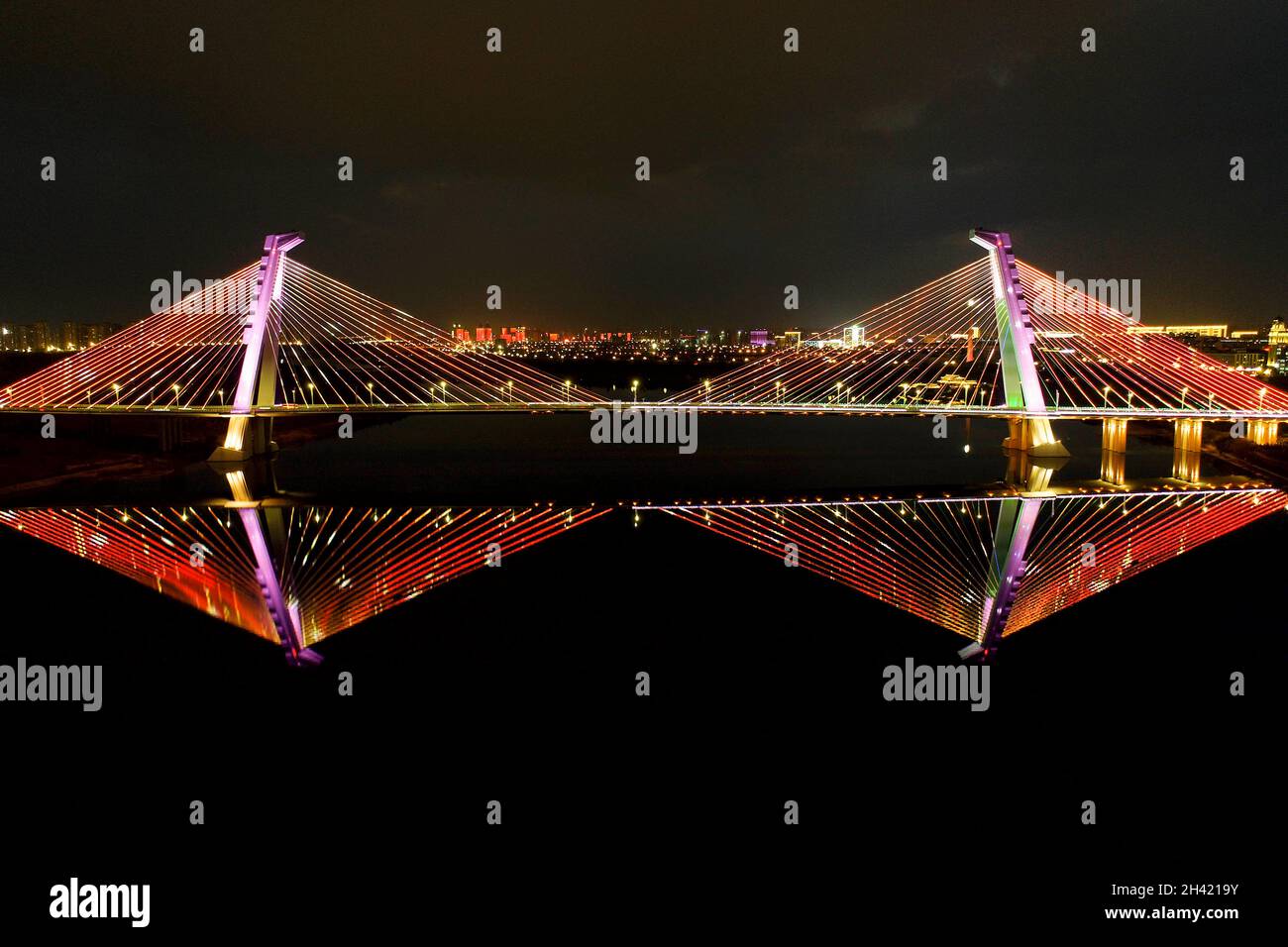 ORDOS, CHINA - OCTOBER 31, 2021 - Aerial photography of the landscape ...