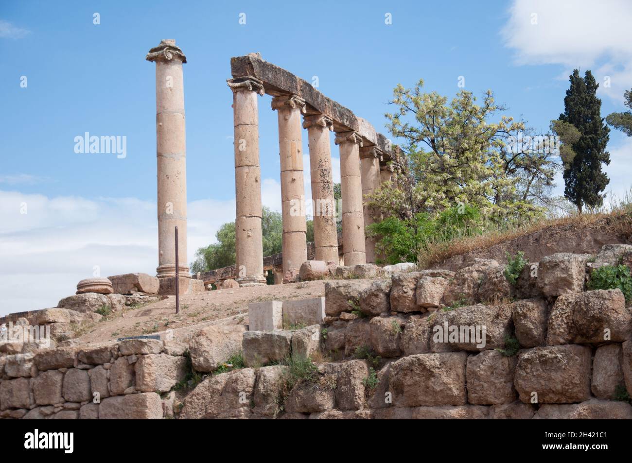 Roman Columns, Jerash, Jordan, Middle East Stock Photo - Alamy
