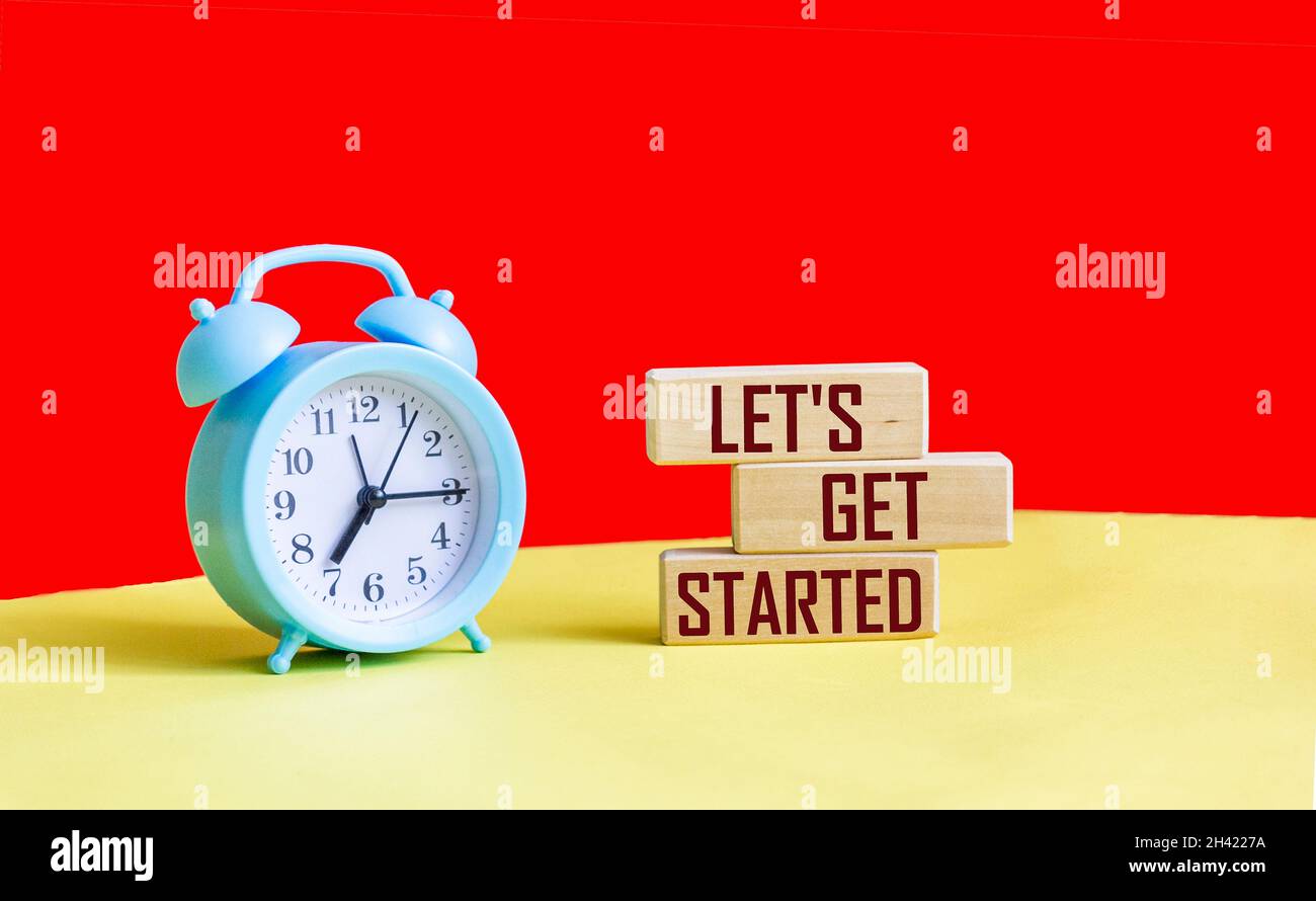 A text sign that says Let S Is Get Started . Conceptual photography ...
