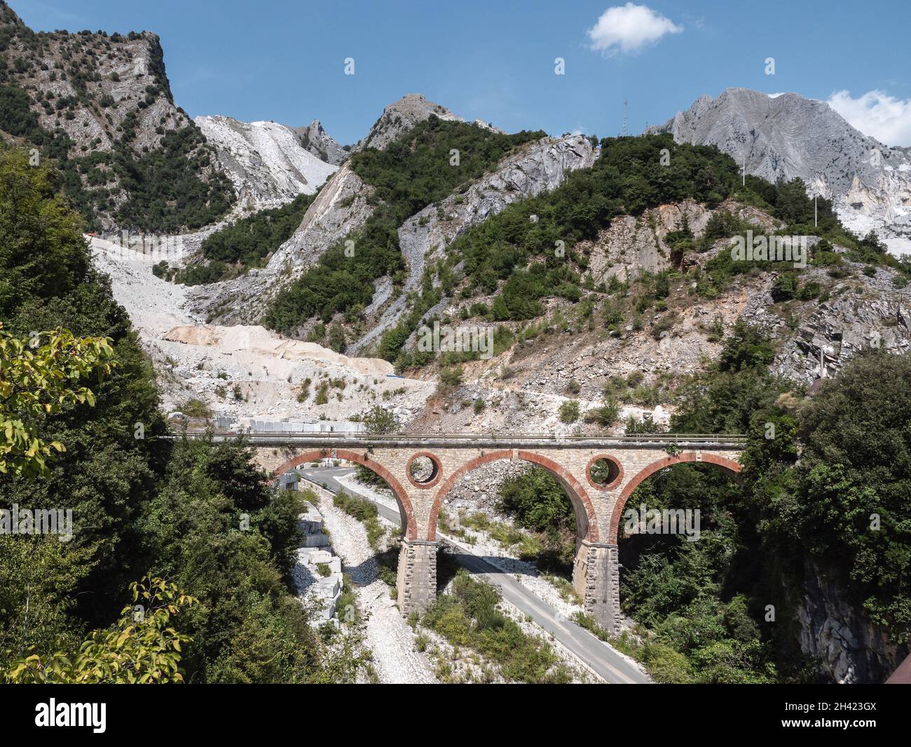 Bridge of Vara in Carrara, site of the Old Private Marble Railway ...
