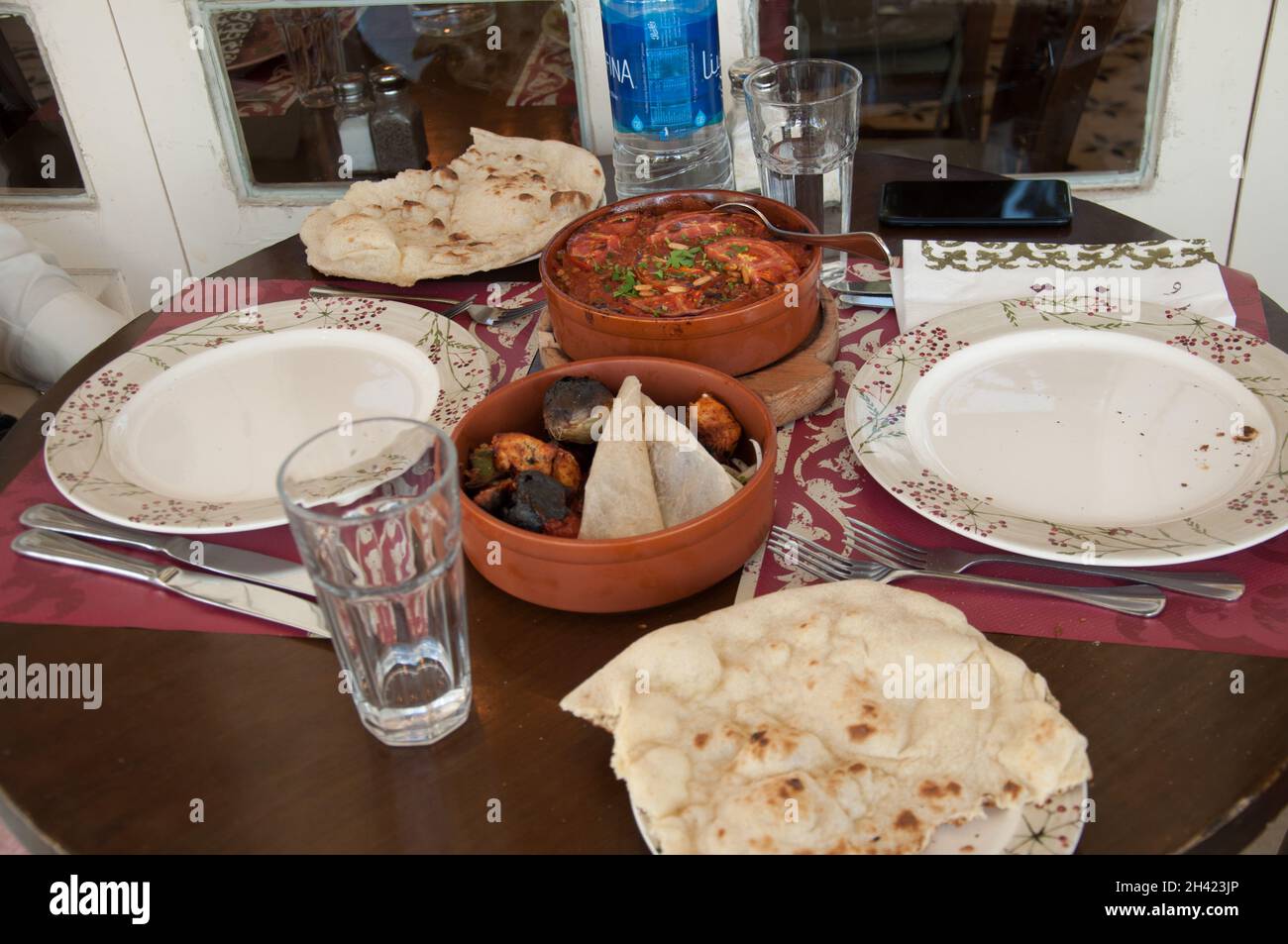 Table Setting, Restaurant, Amman, Jordan, Middle East Stock Photo - Alamy