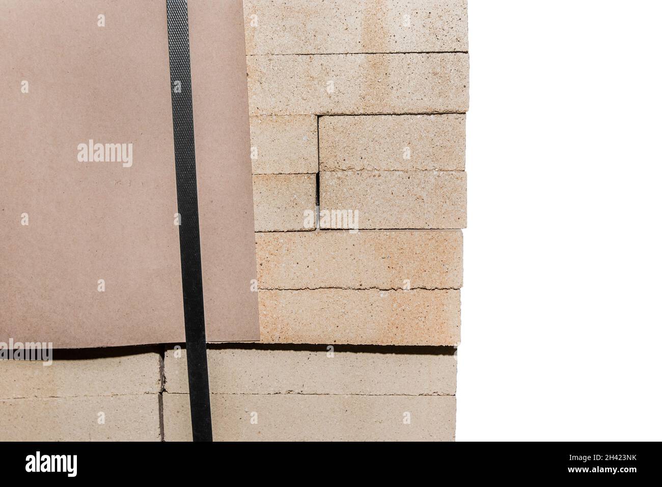 A bunch of refractory bricks, fire-resistant brick blocks Stock Photo ...