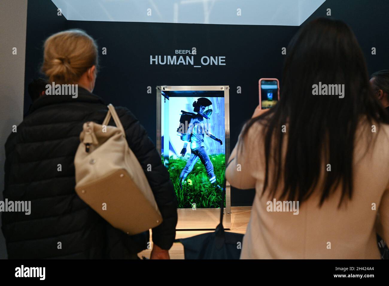 An artwok 'Human One' by Beeple on display during the "20/21st Centruy ...